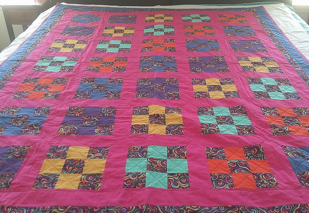 Multi Colored Quilt - Etsy