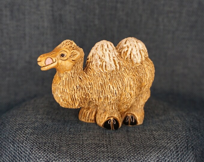 Miniature Stoneware Camel Figurine. Vintage Pottery Animal Figure ...