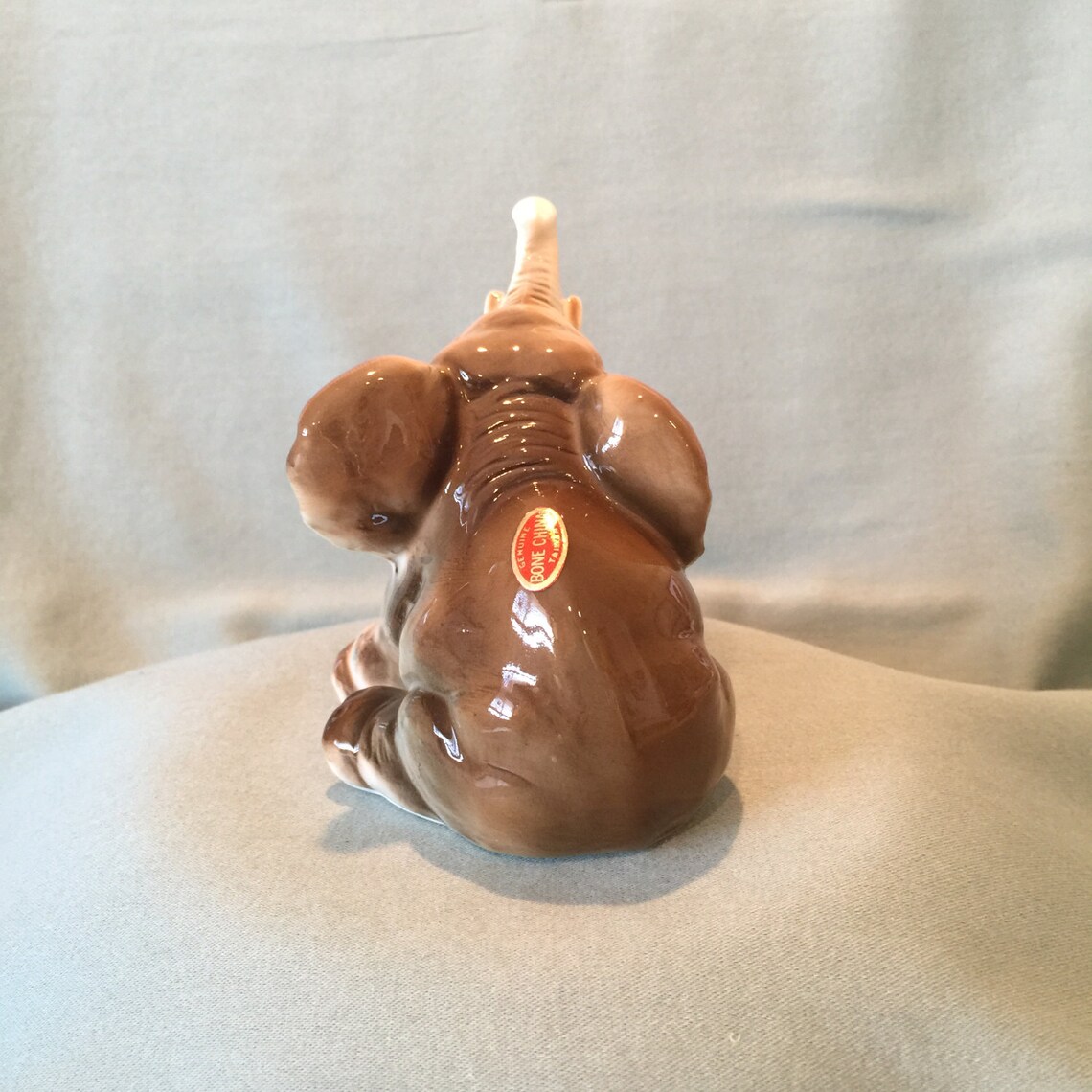 Porcelain Elephant Figurine. Vintage Bone China Taiwan - Etsy