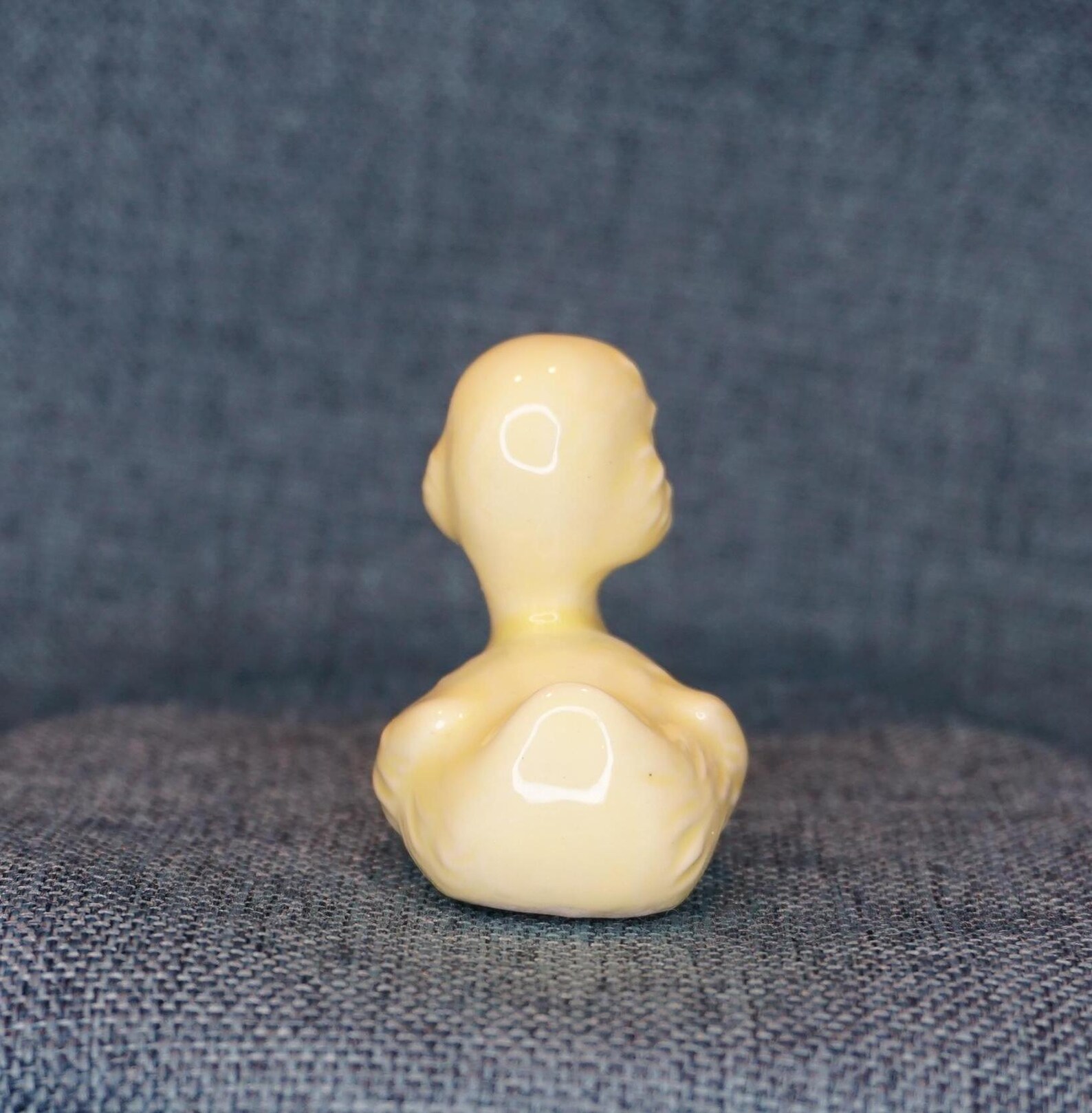 Miniature Yellow Duckling Figurine. Hobby Ceramic Baby Peking Duck ...