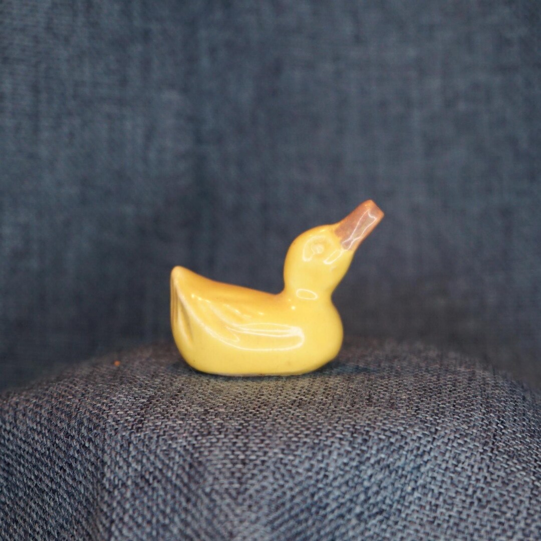 Vintage Ceramic Duckling Figurine: Yellow Peking Duck Collectible - Etsy