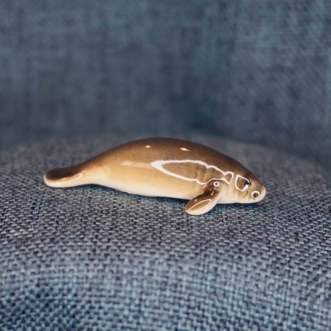 Miniature Bug House Manatee Figurine. Bone China Florida Marine ...