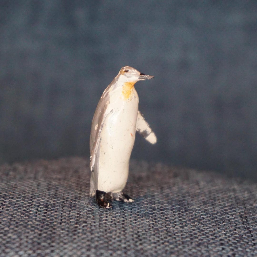 Miniature Metal Penguin Figurine. Vintage England Tiny Antarctic Tuxedo ...