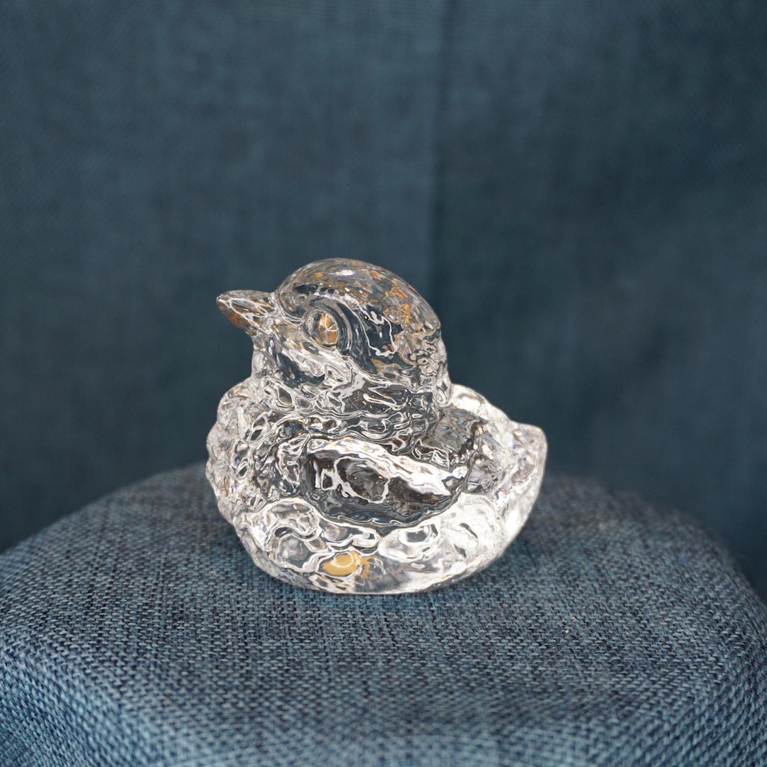Goebel Crystal Bird Paperweight. 1970s West Germany Clear Glass Baby ...