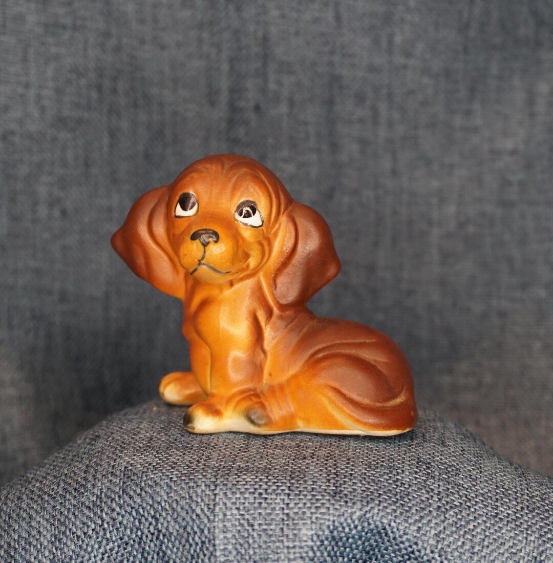 Vintage Ceramic Dachshund Figurine: Brown Doxie Weiner Dog Decor - Etsy