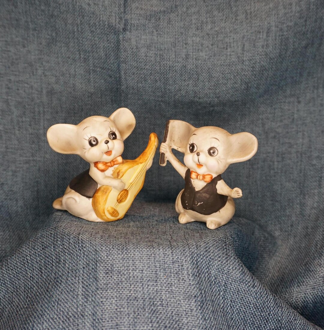 Vintage Mouse Band Figurine Set. Royal Coronet Guitar and Maestro Mice ...