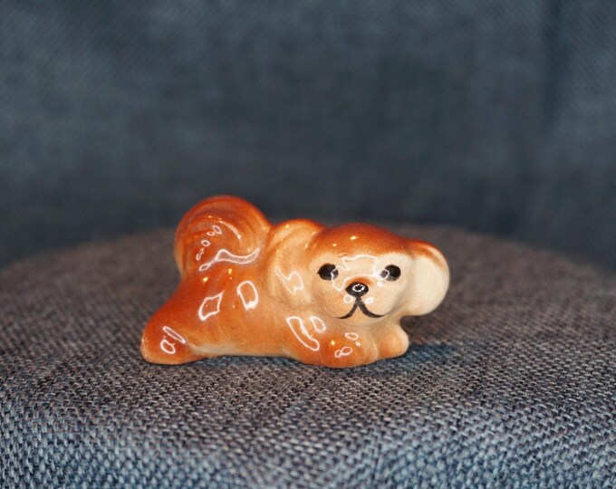 Fred Kaye Ceramics Pekingese Dog Figurine. Vintage Miniature Running ...