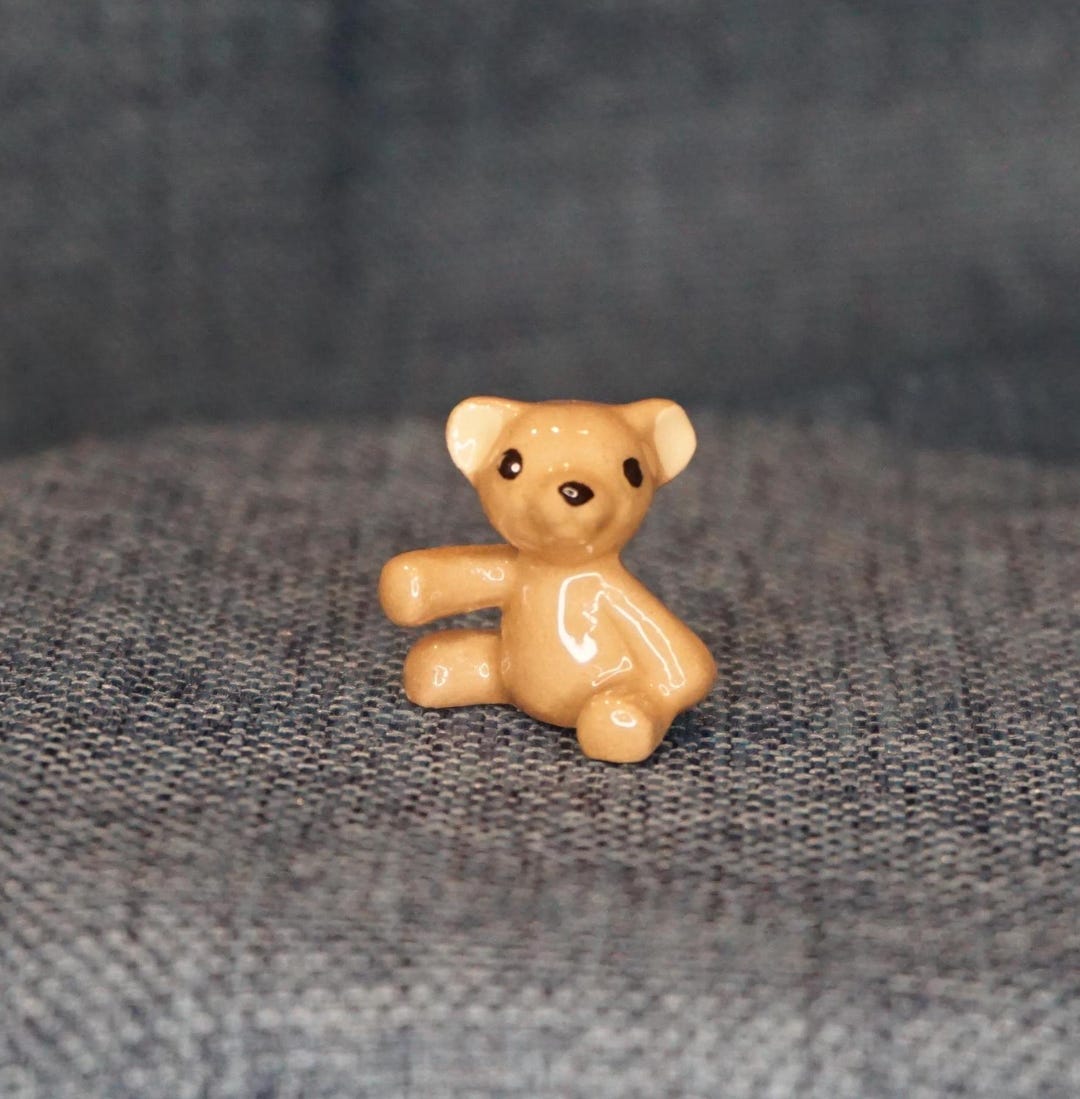 Hagen Renaker Big Brother Teddy Bear Figurine. Tiny Miniature Brown ...
