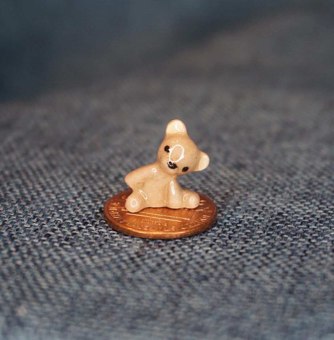 Hagen Renaker Little Brother Teddy Bear Figurine. Tiny Miniature Brown ...