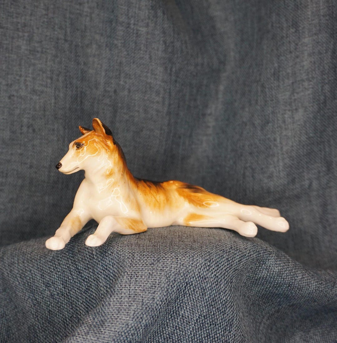 Vintage Bone China Collie Figurine: Sable & White Shepherd Dog Decor - Etsy