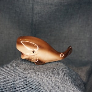 Miniature Ceramic Whale Figurine. Freeman Mcfarlin Miniatures Sperm ...