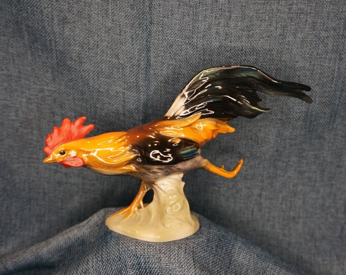 Goebel Rooster Figurine. Vintage Ceramic West Germany Bird Figure ...