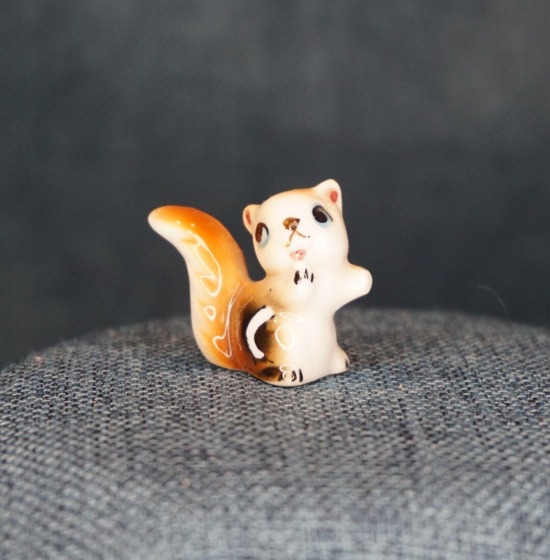 Vintage Chipmunk Figurine. Miniature Woodland Animal Collectible ...