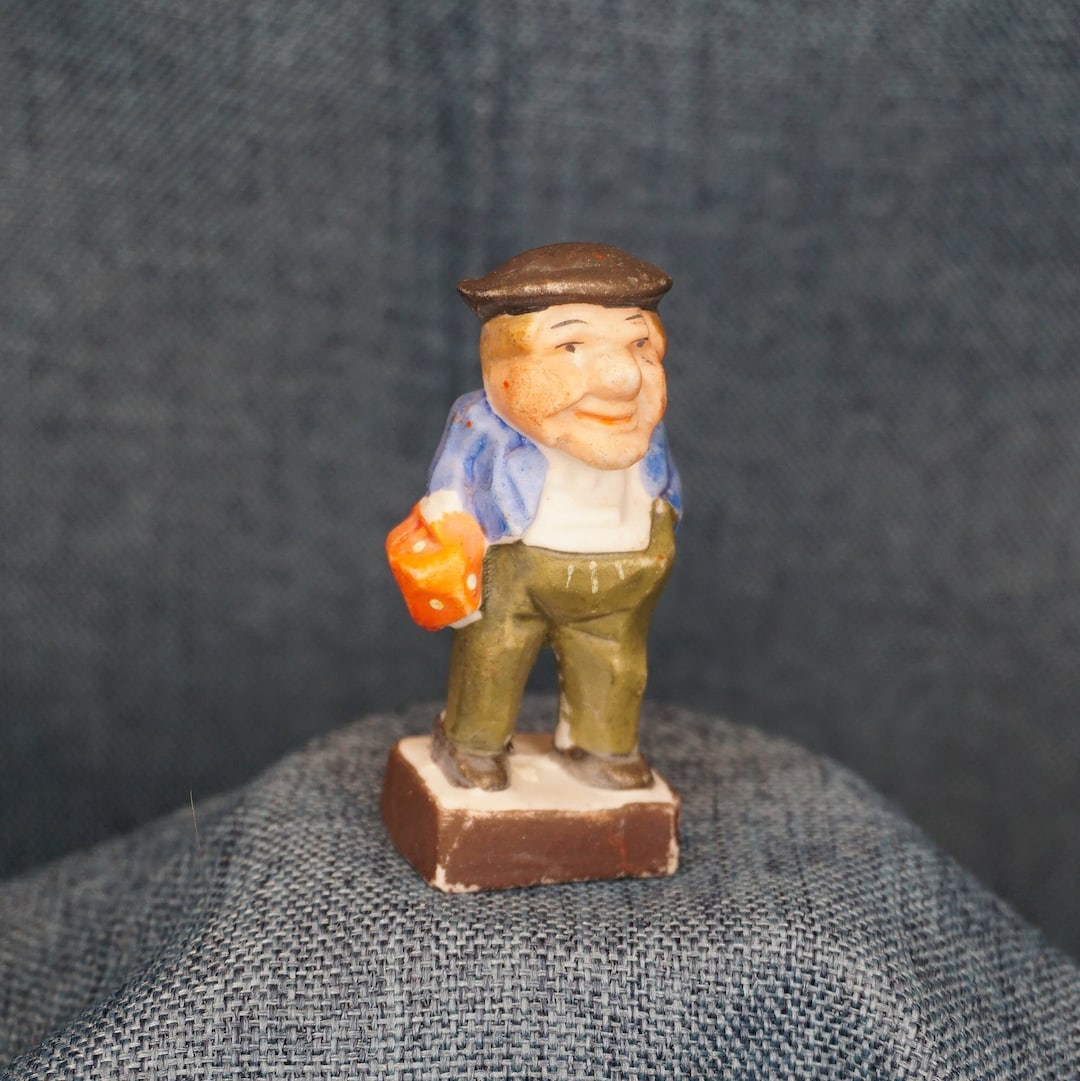 Miniature Old Man Figurine. Occupied Japan Faux Carved Traditional ...