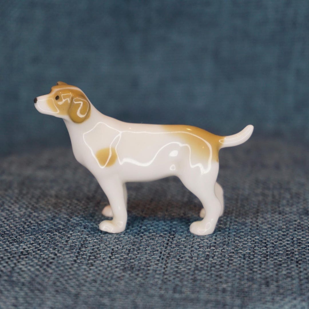 Miniature Metzler Ortloff Fox Hound Figurine: Antique Bone China Dog ...