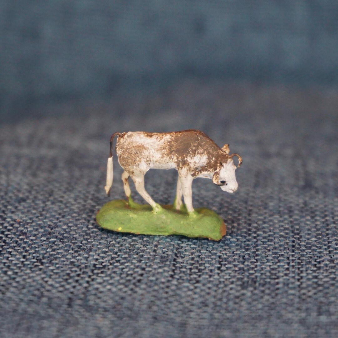 Rustic Clay Cow Figurine: Miniature Mud Animal, Fairy Garden Supply - Etsy