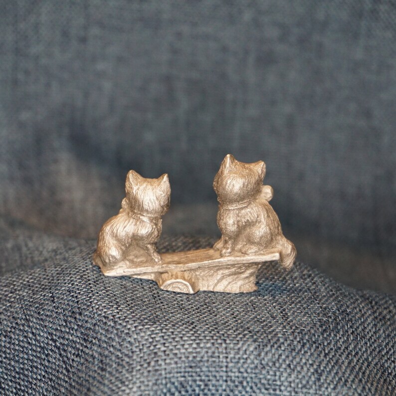 Miniature Pewter Kittens Figurine. Vintage Spoontiques Cats on - Etsy