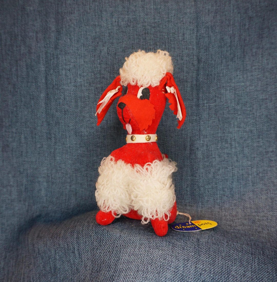 Vintage Dakin Dream Pets Penny Poodle: Red Felt Dog Doll - Etsy