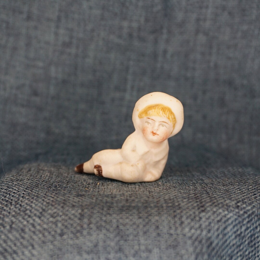 Antique Miniature Porcelain Baby Figurine. Tiny Bone China Germany ...