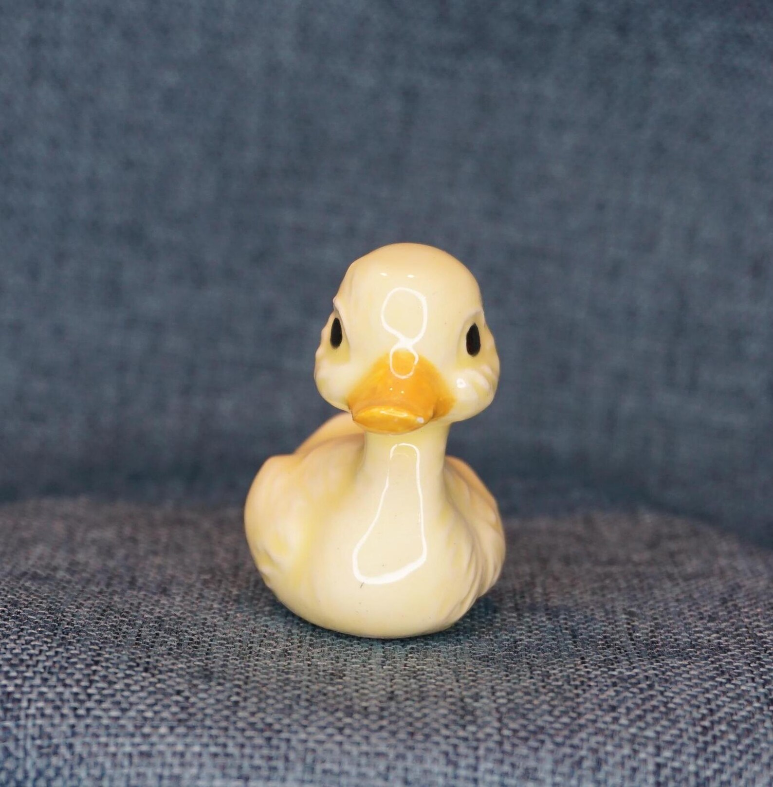 Miniature Yellow Duckling Figurine. Hobby Ceramic Baby Peking Duck ...