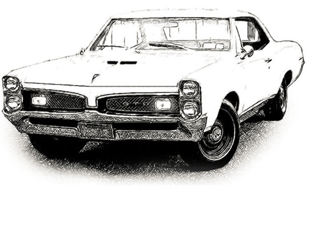 Pontiac GTO Drawing T Shirt - Etsy