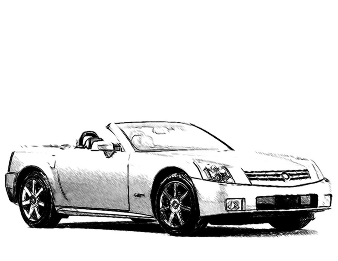 Cadillac XLR Drawing T Shirt - Etsy