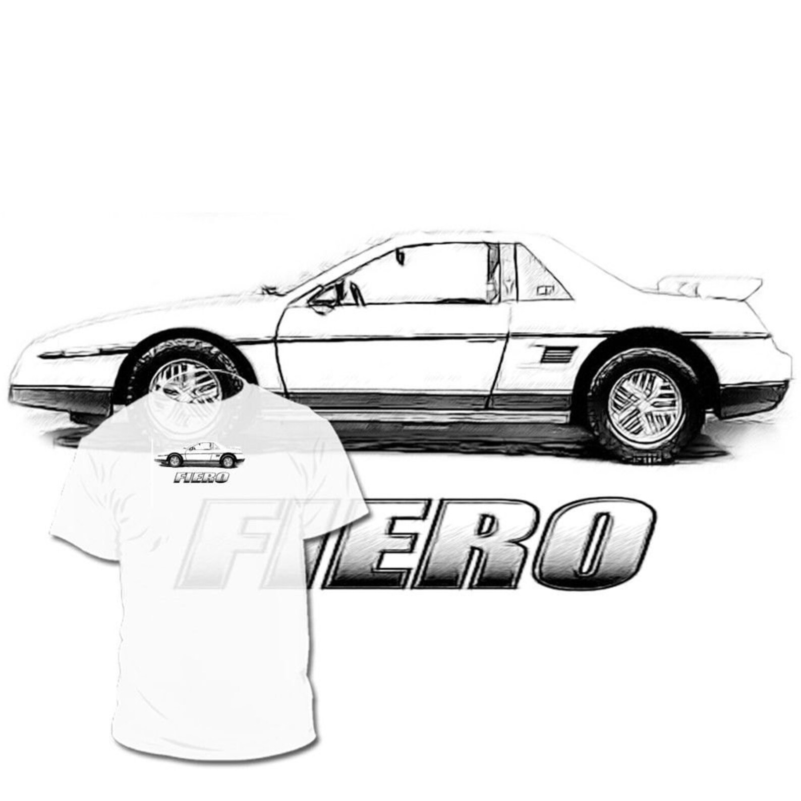 Pontiac Fiero Drawing T Shirt Pontiac Solstice Saturn Sky Drawings Are ...