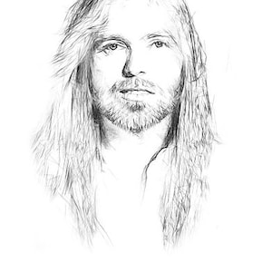 Barry Gibb Drawing on Your T Shirt, Bee Gees, Drawing of Your Vaforite ...