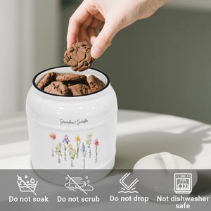 Personalized Birth Month Flower Cookie Jar: Custom Ceramic Kitchen Gift ...
