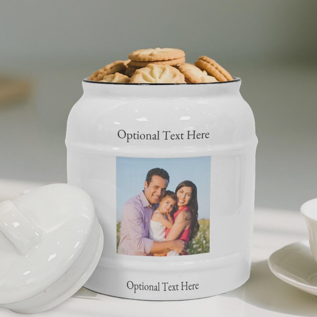 Custom Photo Ceramic Cookie Jar - Etsy