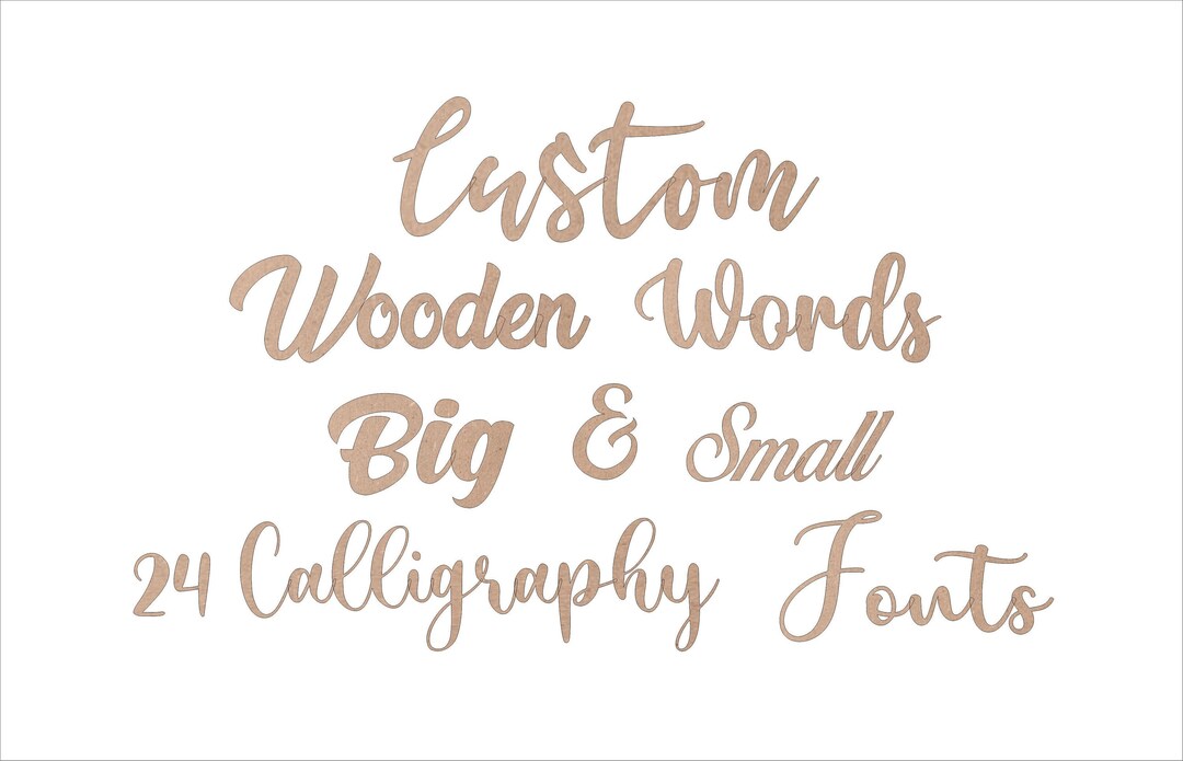 Custom Laser Cut Wooden Words: DIY Wall Decor, Wedding Sign - Etsy