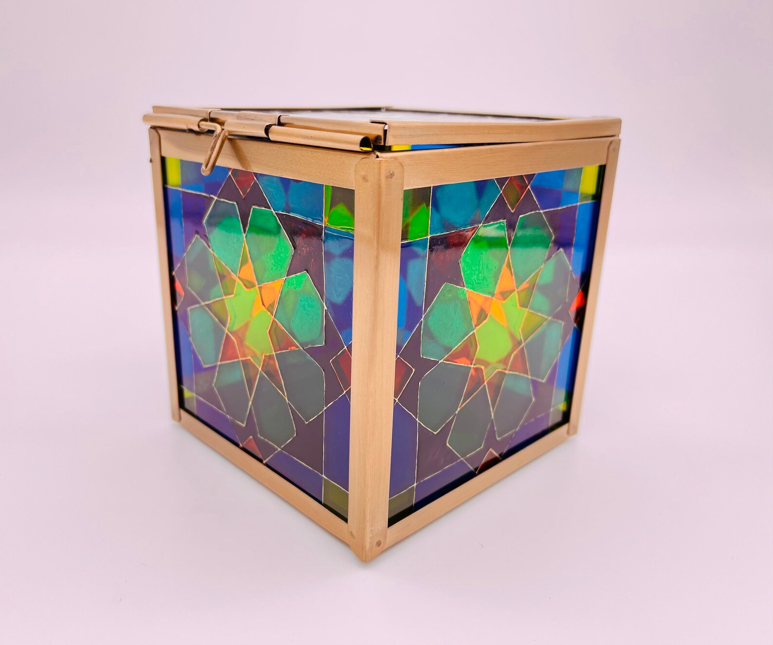 Hand Painted Glass Box. Jewelry/ Trinket/ Gift/ Light Box. - Etsy