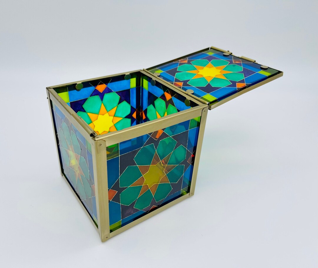 Hand Painted Glass Box. Jewelry/ Trinket/ Gift/ Light Box. - Etsy