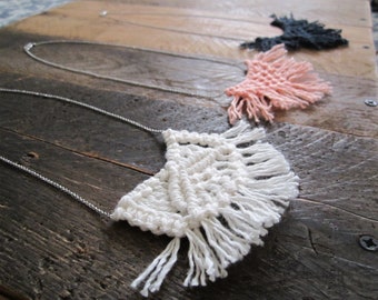 Macrame Jewelry Set/boho Macrame Jewelry/bohemian Jewelry/hippie Necklace/tribal Macrame ...