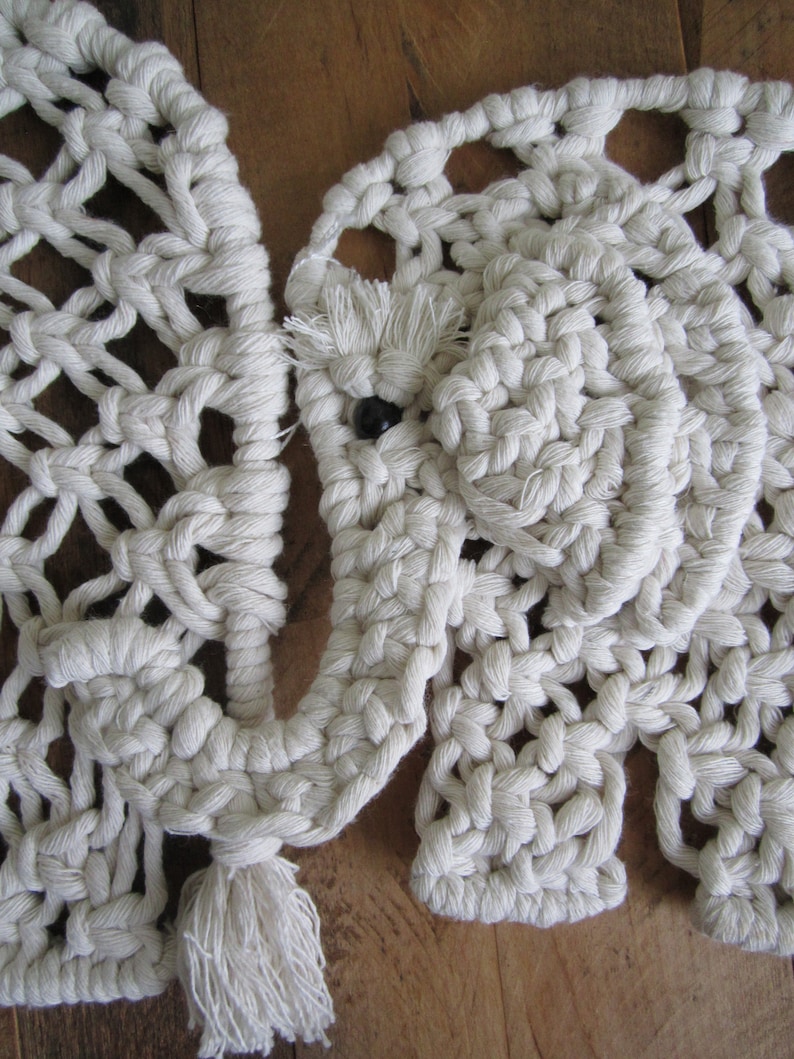 Macrame Elephant Set - Etsy