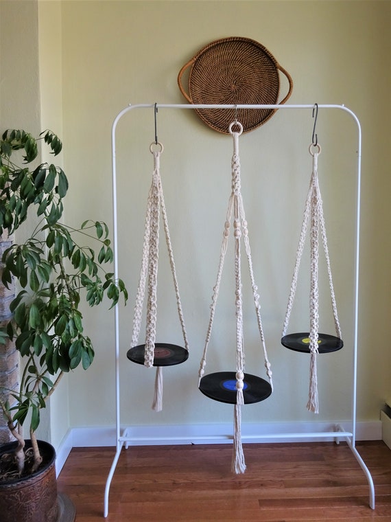 Macrame Record Tables - Etsy