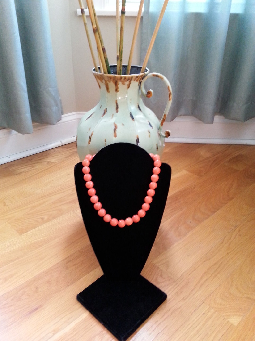 Lujo collar naranja cerámica - Etsy España