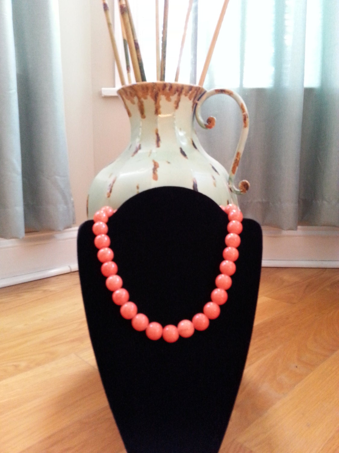 Lujo collar naranja cerámica - Etsy España