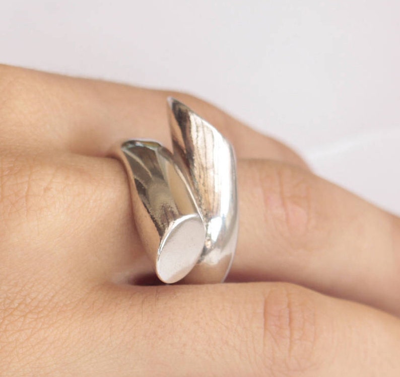 Silver Ring Combines Elements of Intimacy, Almost Touch. - Etsy