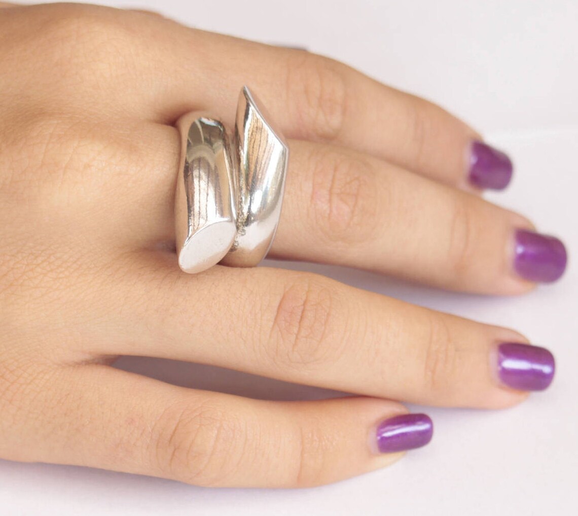 Silver Ring Combines Elements of Intimacy, Almost Touch. - Etsy