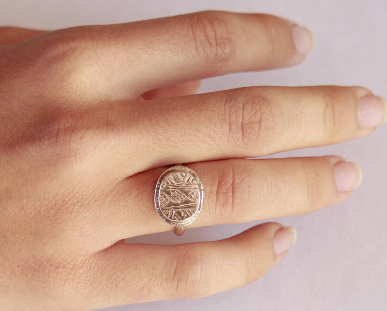 Ancient Roman Silver Ring. A Replica of an Original Ring From the 2nd ...