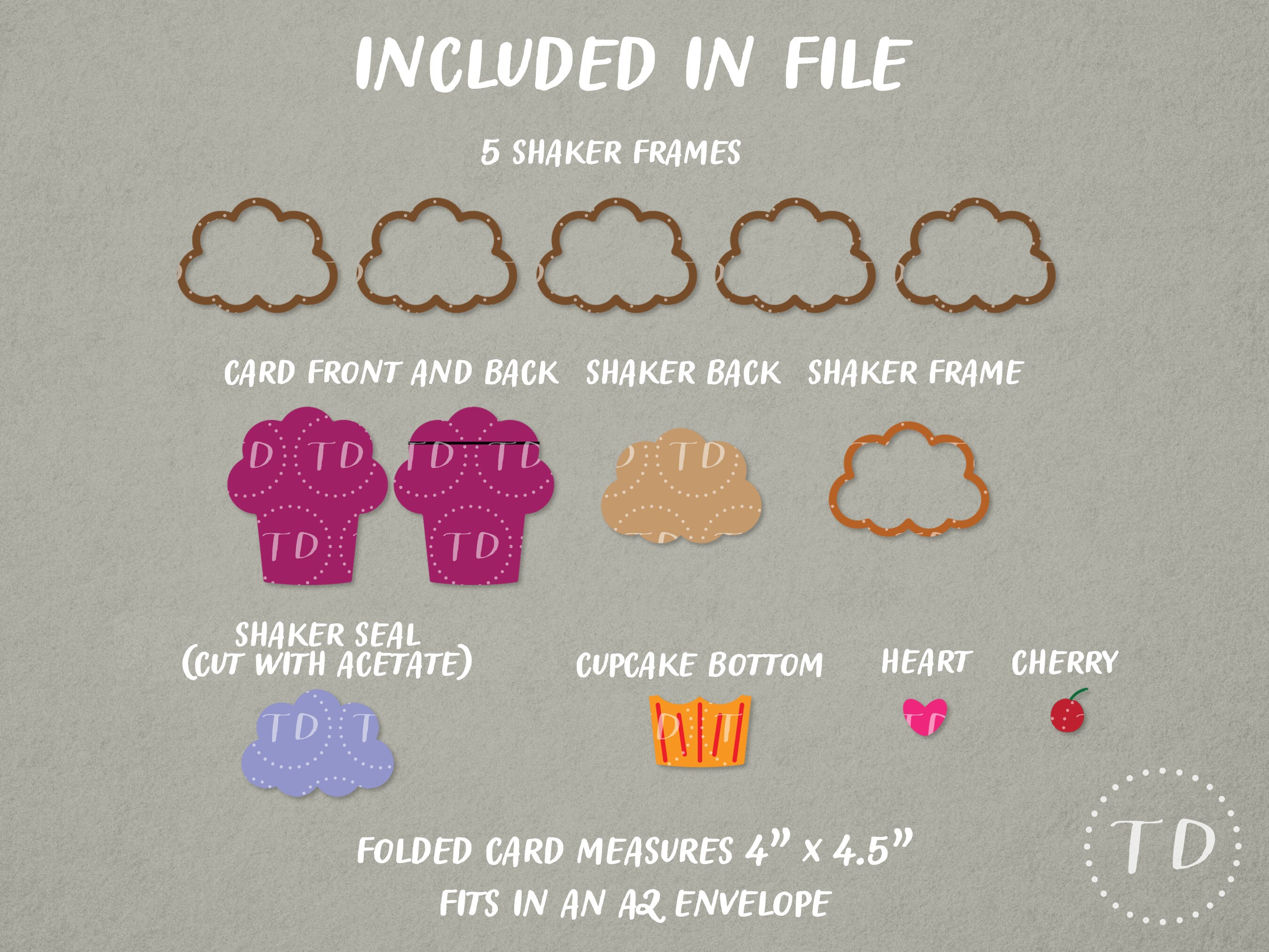 Cupcake Shaker Card SVG: Layered Valentine's Day Greeting Card Papercut ...