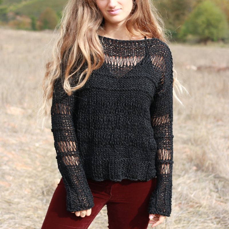 Loose Knit Sweater - Etsy