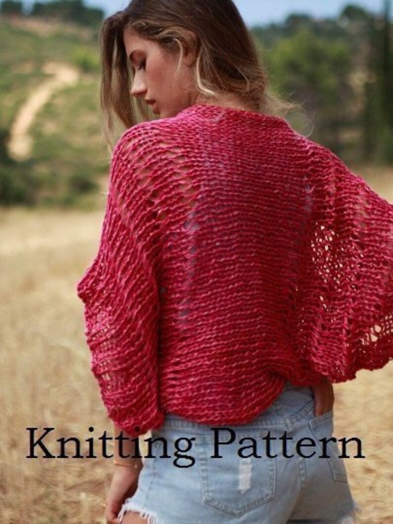Easy Shrug PATTERN Knitting Summer Shrug Pattern Boho Style - Etsy