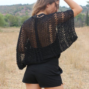 Knitting Shrug PATTERN, Digital Download, Loose Weave Shrug Pattern ...
