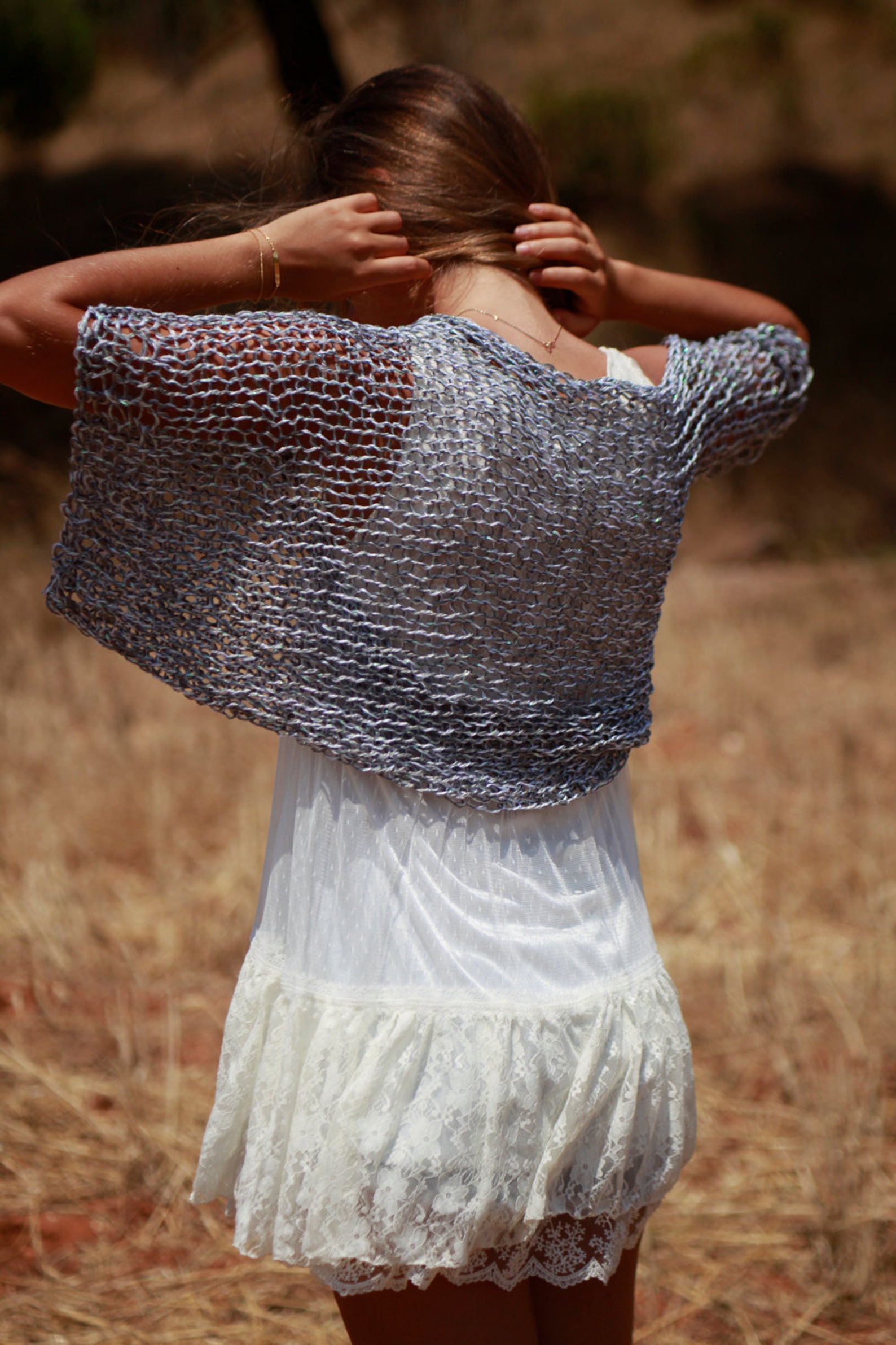 How to Knit a Shrug, Easy Knitting Pattern, Beginners Shrug Pattern ...