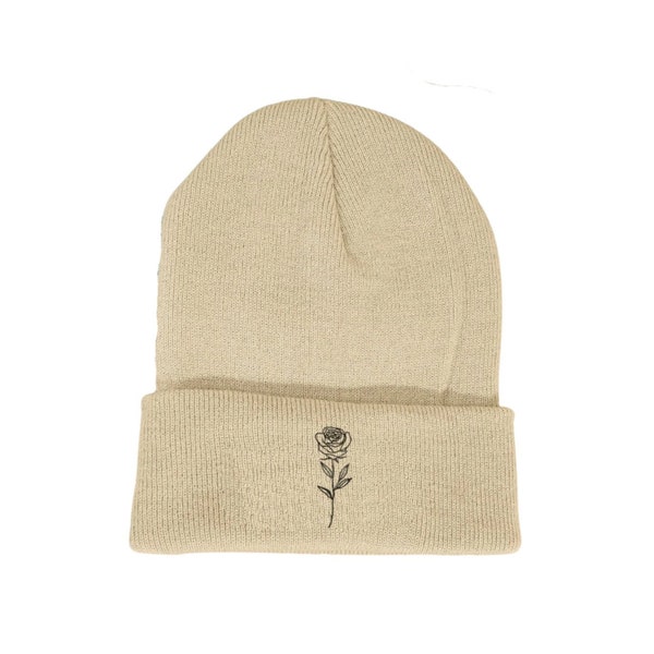 Rose Beanie - Etsy