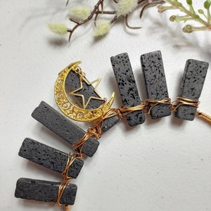 Lava Crescent Moon Tiara - Crystal Crown - Halloween Crown - New Years ...