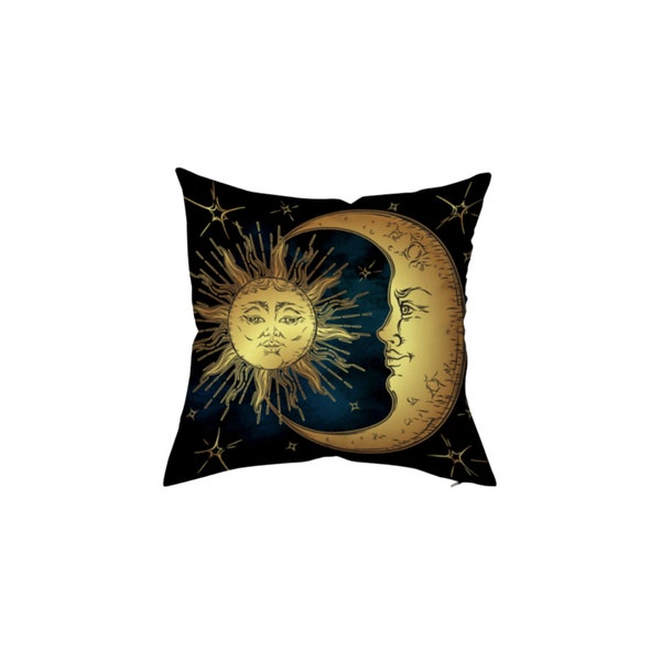 Vintage Sun Moon Pillow - Etsy