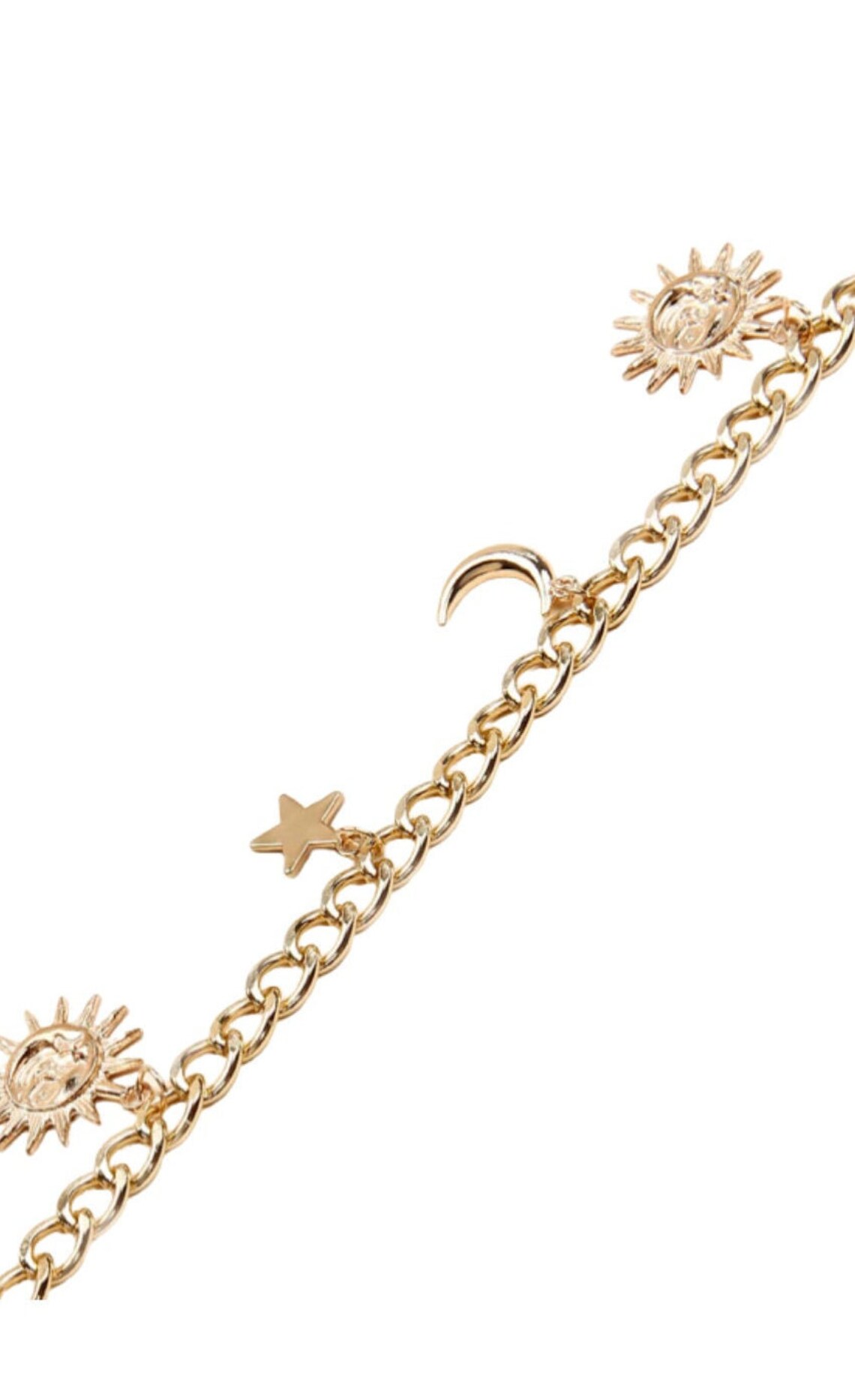Gold Sun Stars and Moon Belt Chain Star and Moon Chain | Etsy